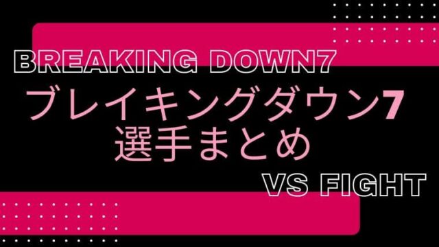 ブレイキングダウン7選手まとめ｜TOKIMEKI MAJI BLOG